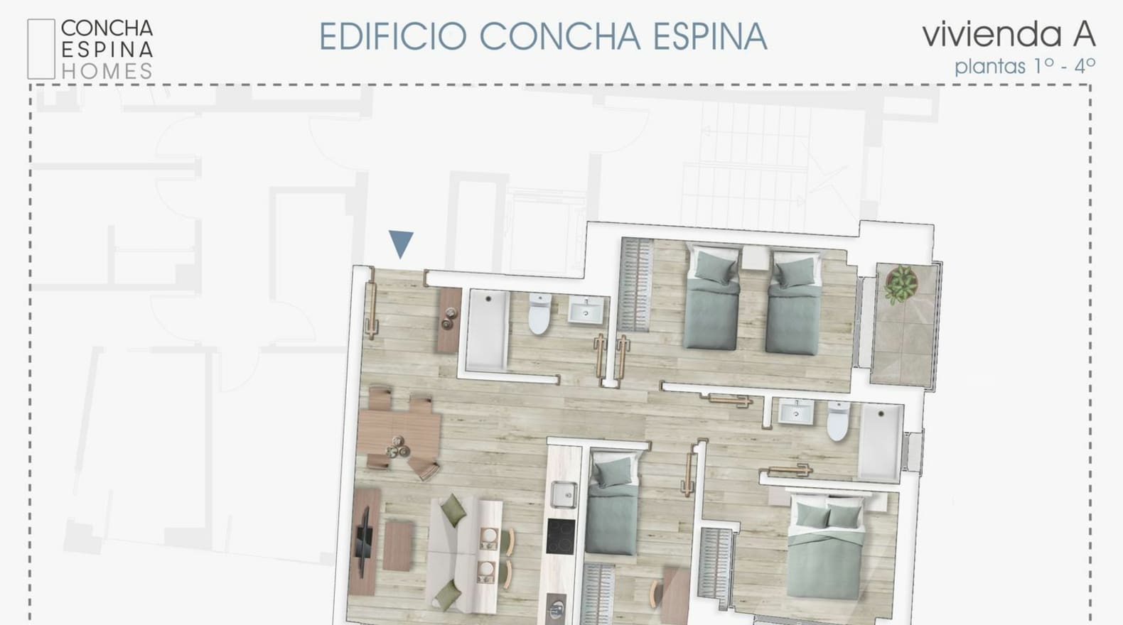 Apartamentos nuevos con 3 habs. en Edificio Concha Espina, Castro-Urdiales