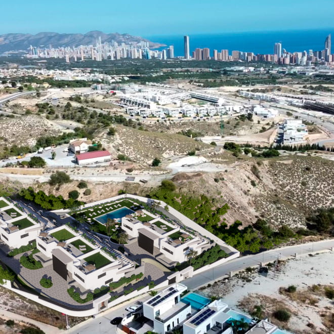 Obra nueva con vistas al mar en venta en España