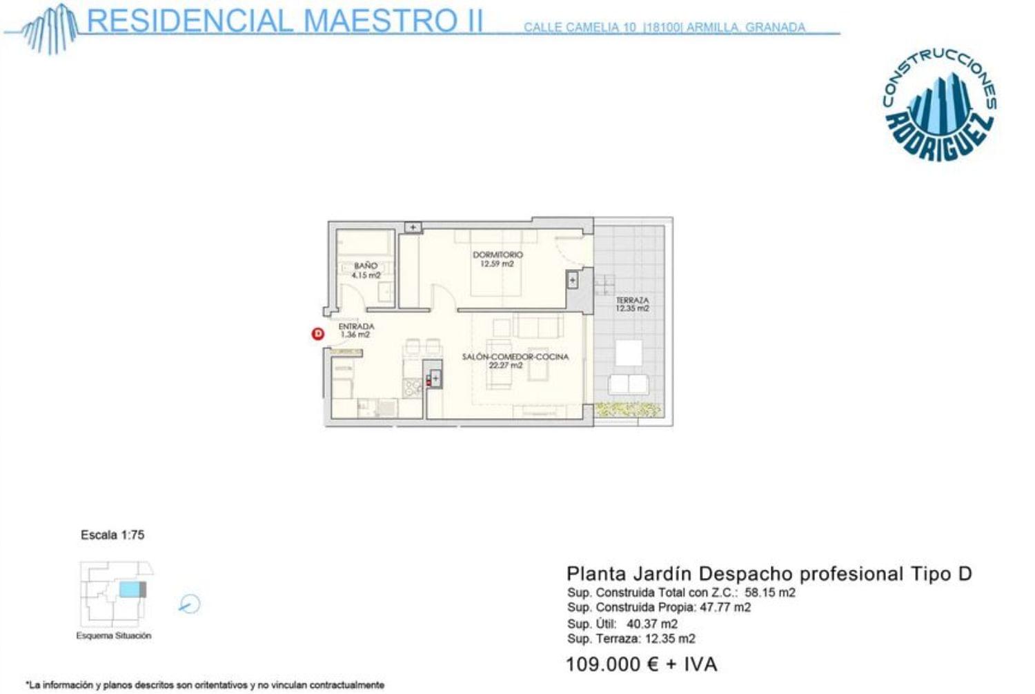 Apartamento nuevo con Estudio en Edificio Maestro II, Armilla